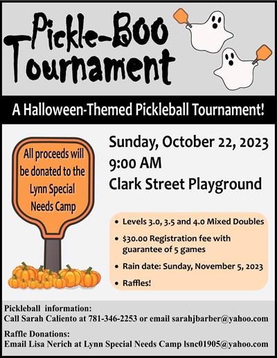 Lynn Parks and Recreation Department: PICKLE-BOO TOURNAMENT